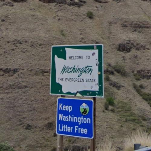 Welcome to Washington sign in Anatone, WA (Google Maps)