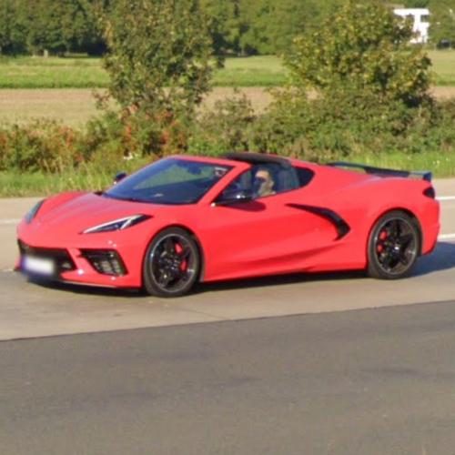 Chevrolet Corvette C8 in Frechen, Germany (Google Maps)