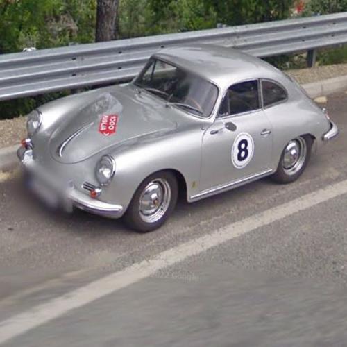 Porsche 356 B in Domagnano, San Marino (Google Maps)