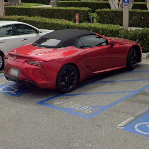 Lexus LC 500 Convertible in Newport Beach, CA (Google Maps)