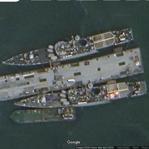 Indian Kora-class corvettes in Vishakhapatnam, India (Google Maps)
