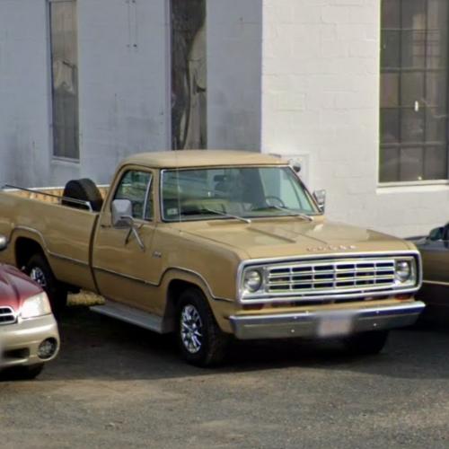 1974 Dodge D100 in Greenfield, MA (Google Maps)