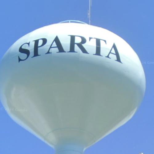 Sparta water tower in Sparta, OH (Google Maps)