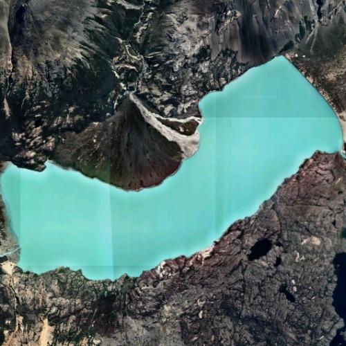 Lago Volcán in Cochrane, Chile (Google Maps)