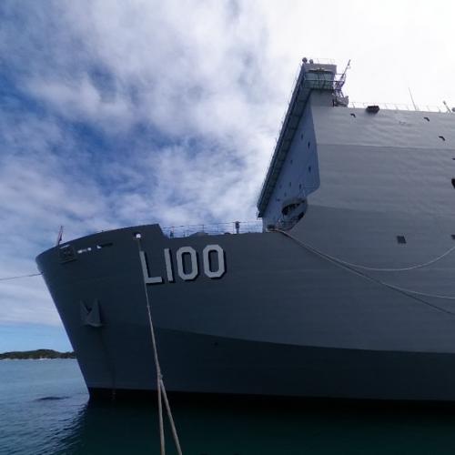 HMAS Choules in Nouméa, New Caledonia (Google Maps)