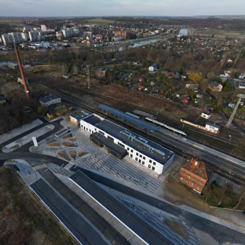 Nysa railway station in Nysa, Poland (Google Maps)