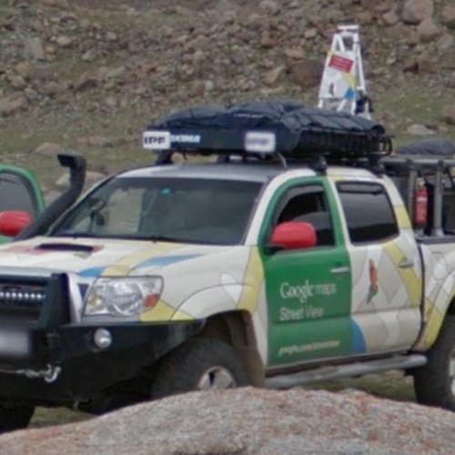 Google car in Jargalant, Mongolia (Google Maps)