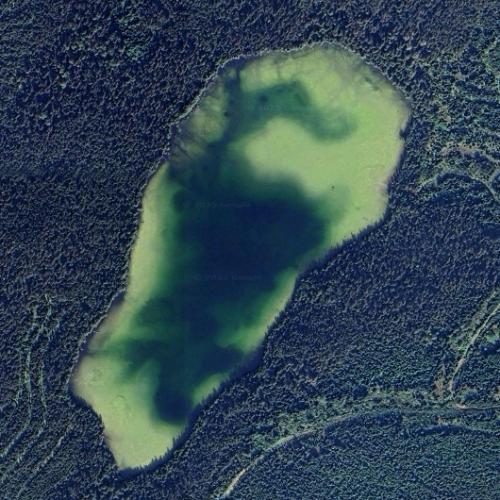 Lac Dubé in Murdochville, Canada (Google Maps)
