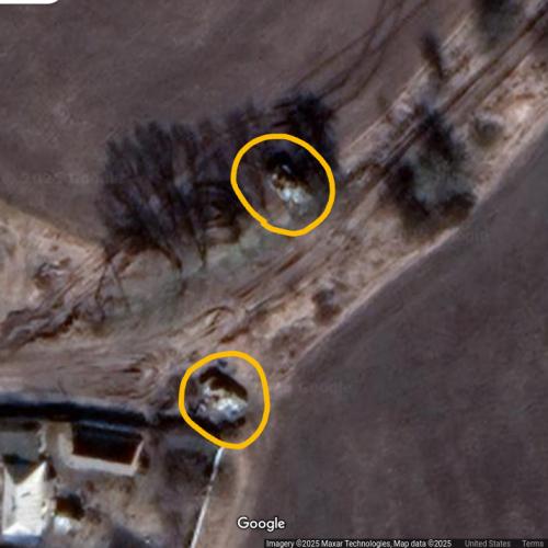 Russian tanks advancing in Chernihiv, Ukraine (Google Maps)