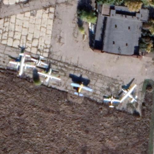Aircraft boneyard in Poltava, Ukraine (Google Maps)