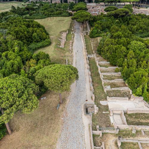 Aerial view of Ostia Antica in Ostia Antica, Italy (Google Maps)