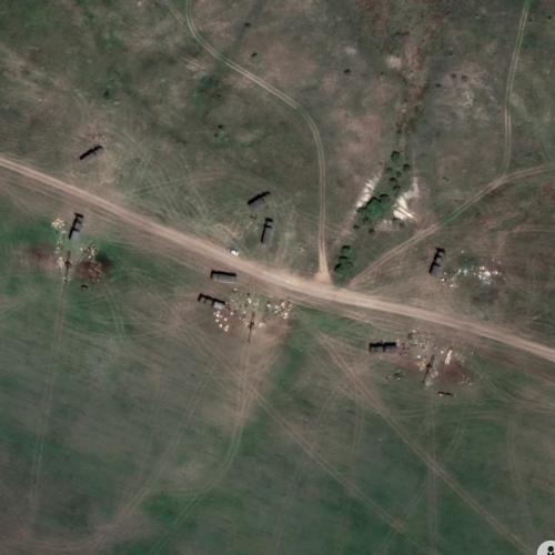 Russian howitzer battery in Mariupol, Ukraine (Google Maps) (#2)