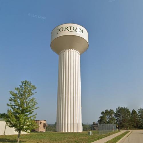 Jordan Water Tower, MN in Jordan, MN (Google Maps)
