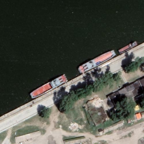 Russian Dyugon-class landing craft in Baltiysk, Russian Federation ...