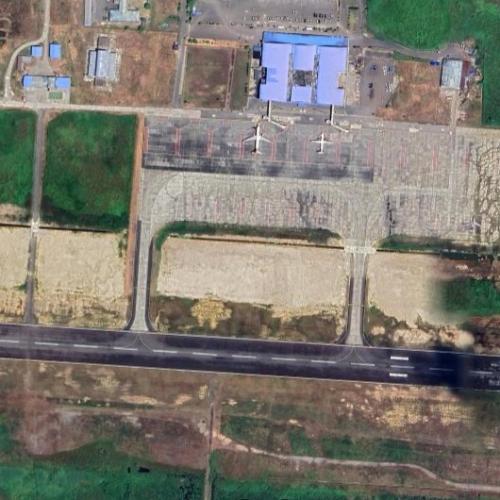 Domine Eduard Osok Airport in Sorong, Indonesia (Google Maps)