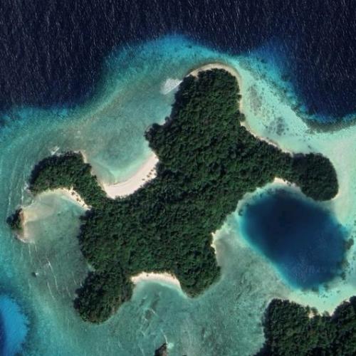 Wernifar Barat Island in Inanwatan, Indonesia (Google Maps)