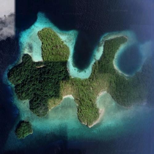 Paratmasupin Island in Inanwatan, Indonesia (Google Maps)