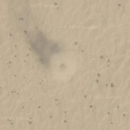 Big dust devil in the middle of nowhere in Hotan, China (Google Maps)