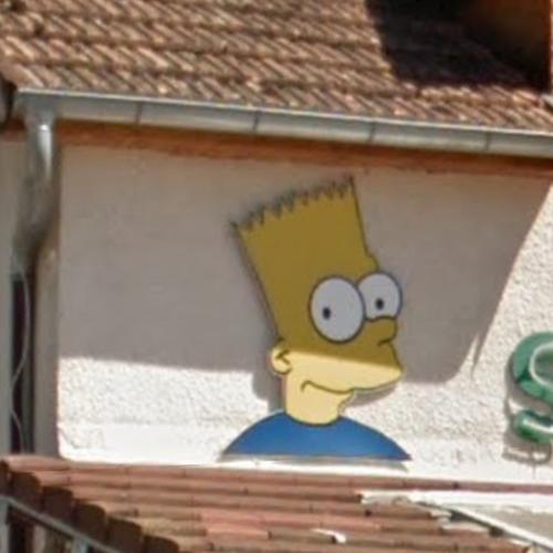 Bart Simpson in Héricourt, France (Google Maps) (#2)