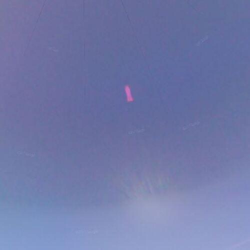 Mysterious keyhole in the sky in Färjestaden, Sweden (Google Maps)