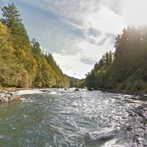 The McKenzie River at Vida, Oregon in Vida, OR - Virtual Globetrotting