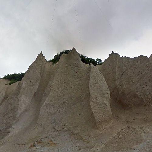 Pumice rock formation in Ozernovskiy, Russian Federation (Google Maps)