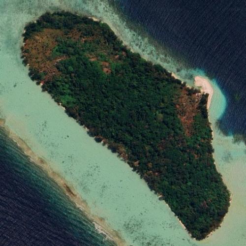 Seruni Island in Genting Island, Indonesia (Google Maps)