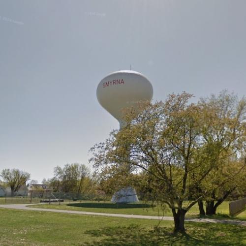Smyrna water tower in Clayton, DE - Virtual Globetrotting