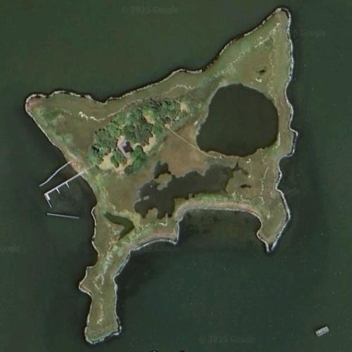 Assacorkin Island in Stockton, MD (Google Maps)