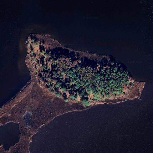 Bull Point Island in Andrews, MD (Google Maps)
