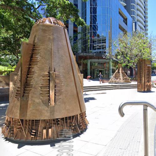 'Forme del Mito' by Arnaldo Pomodoro in Brisbane, Australia - Virtual ...