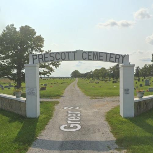 Prescott Cemetery in Prescott, KS (Google Maps)