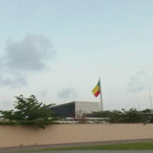 Flag of Benin in Cotonou, Benin (Google Maps)