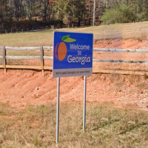 Welcome to Georgia sign in Mineral Bluff, GA - Virtual Globetrotting