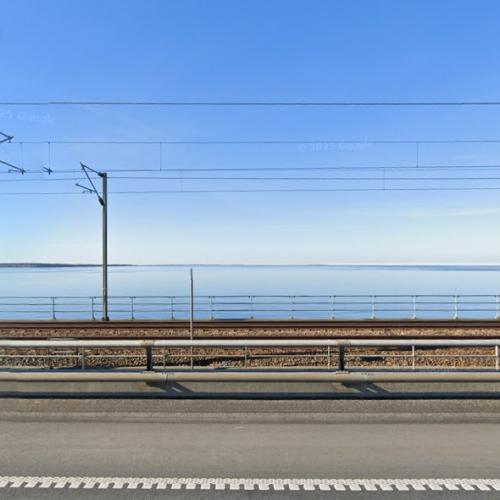Great Belt Bridge rail accident site in Nyborg, Denmark (Google Maps)