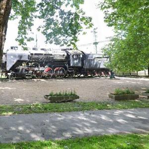 Class 424 steam locomotive in Nagykanizsa, Hungary - Virtual Globetrotting
