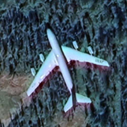Airplane in flight in Eielson AFB, AK (Google Maps)