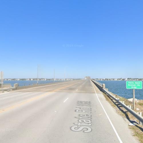 Atlantic Beach - Morehead City Bridge in Atlantic Beach, NC (Google Maps)