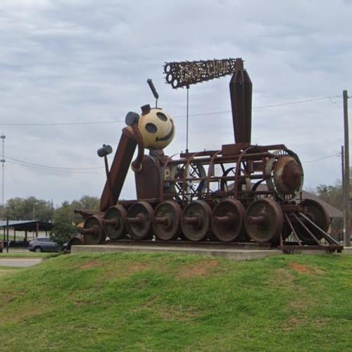 Smiley Face Locomotive in Palestine, TX (Google Maps)