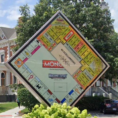 The Birthplace of Monopoly in Macomb, IL (Google Maps)