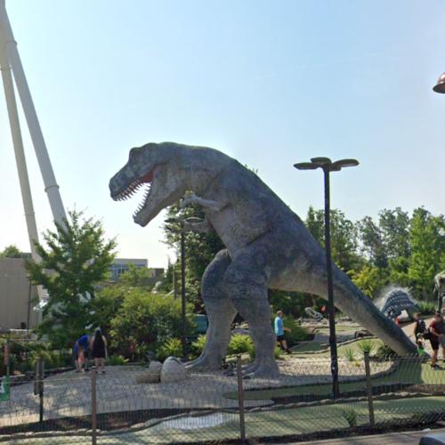 Dino Attack in Niagara Falls, Canada (Google Maps)