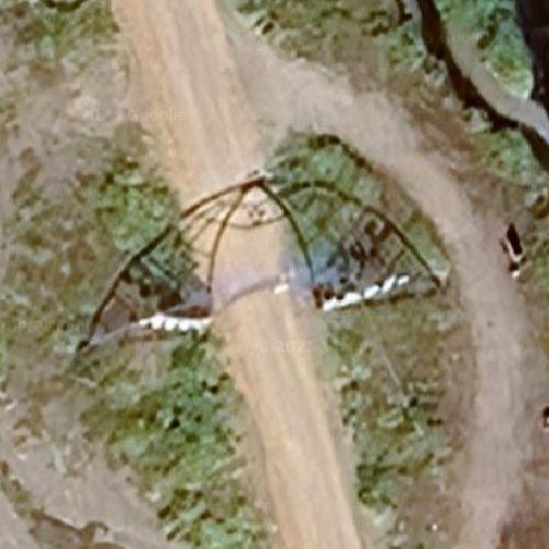 Arctic Circle marker gate in Egvekinot, Russian Federation (Google Maps)