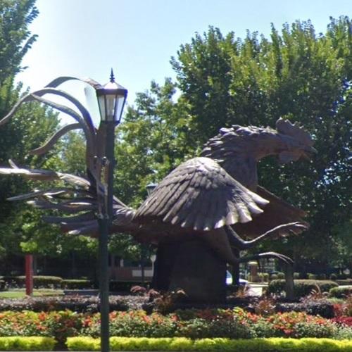 Gamecock sculpture in Columbia, SC (Google Maps)