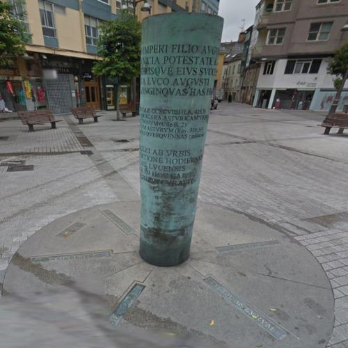 Miliario romano in Lugo, Spain (Google Maps)