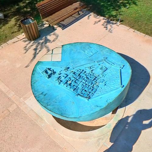 Relief map of Ston at Park Komarda in Ston, Croatia (Google Maps)