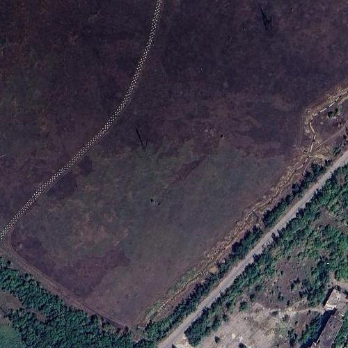 Dragons' Teeth & Trenches in Donetsk, Ukraine (Google Maps)