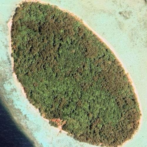 Sintok Island in Genting Island, Indonesia (Google Maps)