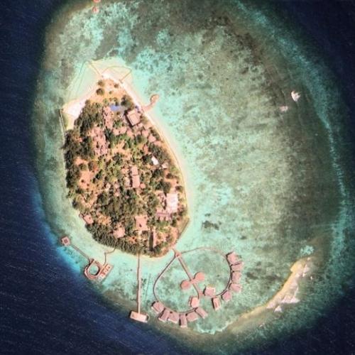 Pulau Tengah in Genting Island, Indonesia (Google Maps)
