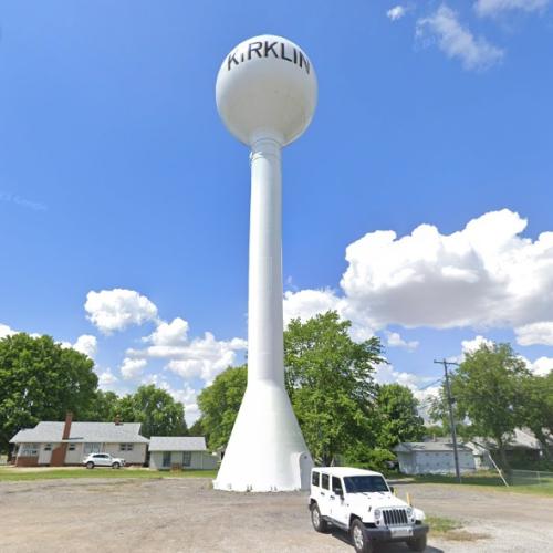 Kirklin water tower in Kirklin, IN - Virtual Globetrotting