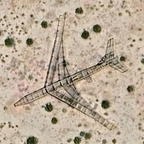 Aircraft skeleton in China Lake, CA - Virtual Globetrotting